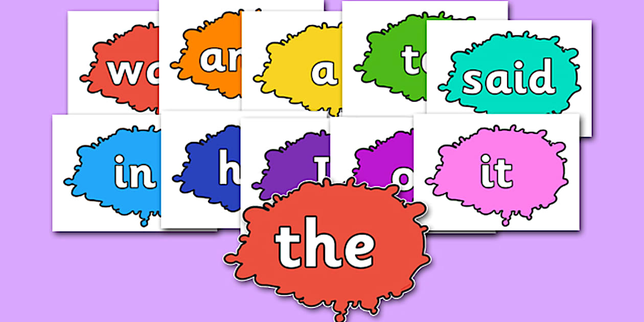 100 High Frequency Words on Splat (Teacher-Made) - Twinkl