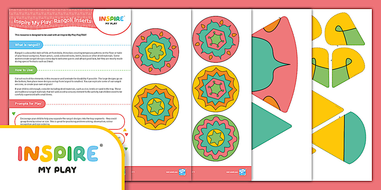 Inspire My Play: Rangoli Inserts (Teacher-Made) - Twinkl