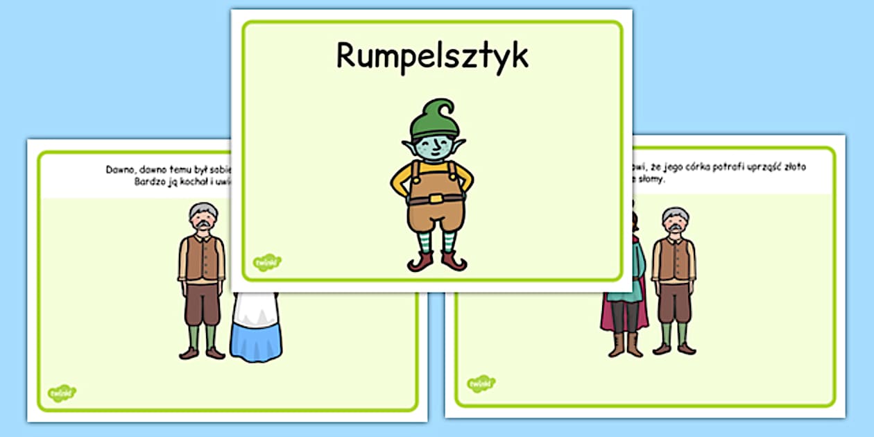 Black and White Rumpelstiltskin Story Sequencing A4 Polish