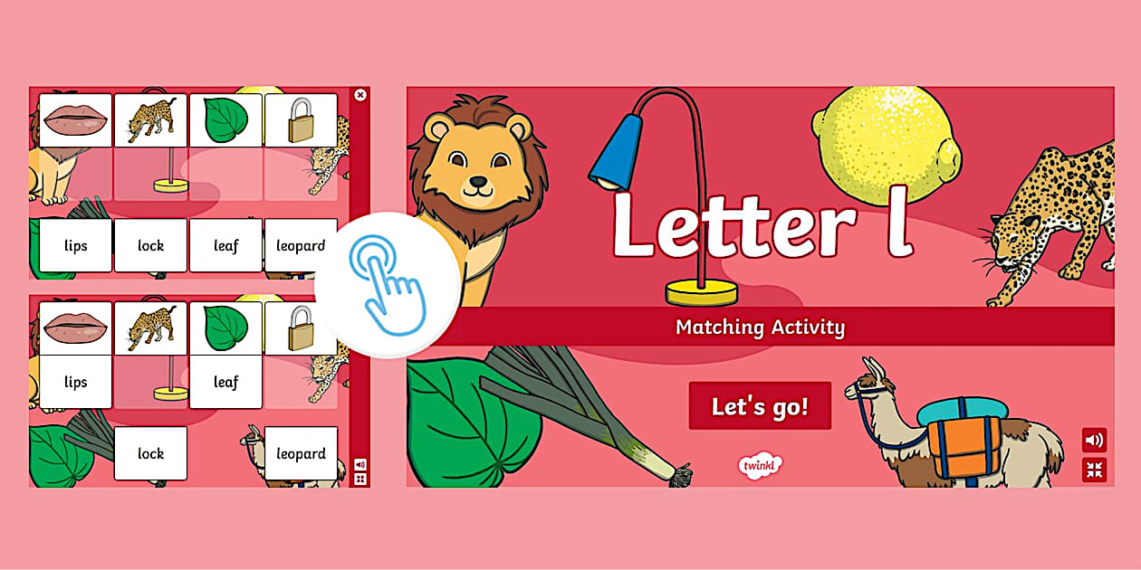 Letter L Interactive Picture Cards Go! Game (teacher made)