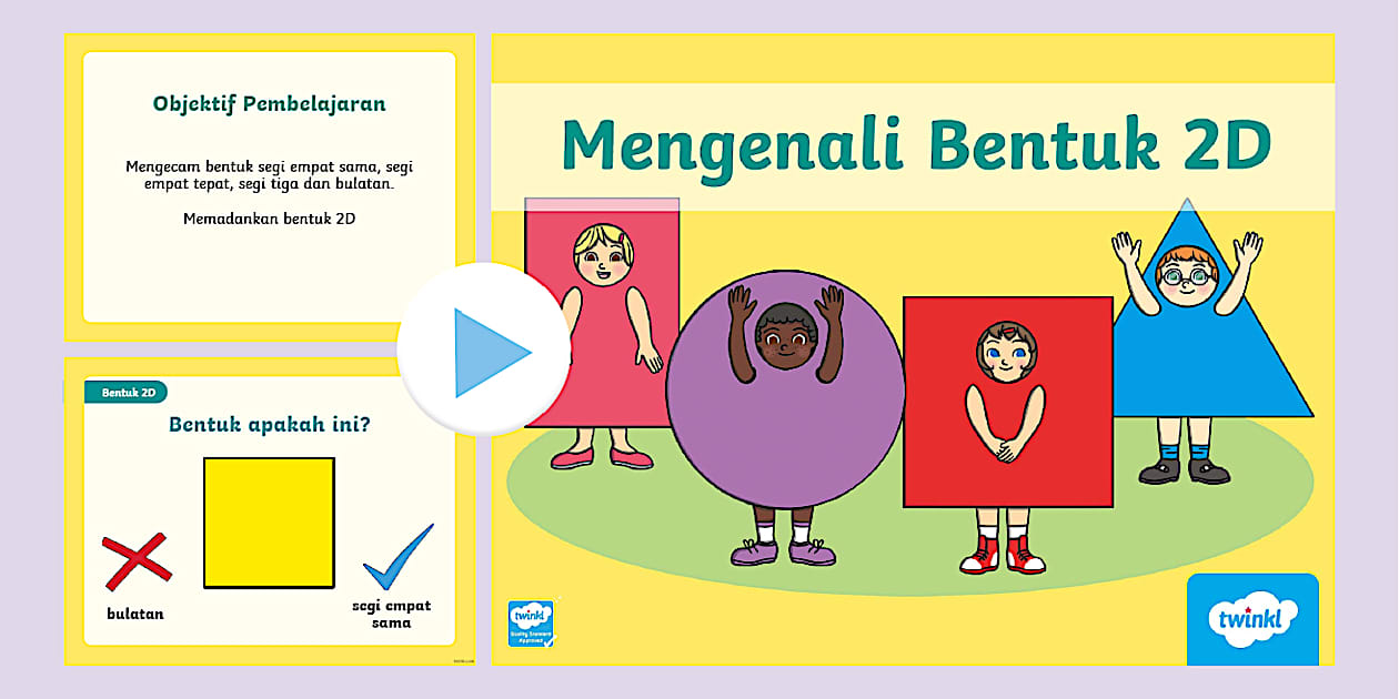 Bentuk 2D - PowerPoint Bentuk 2D (teacher made) - Twinkl