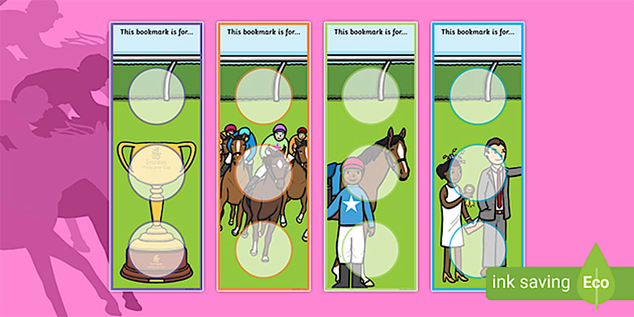 The Melbourne Cup Sticker Reward Bookmarks for Large Stickers