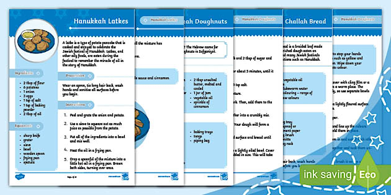 Hanukkah Recipes (teacher made) - Twinkl