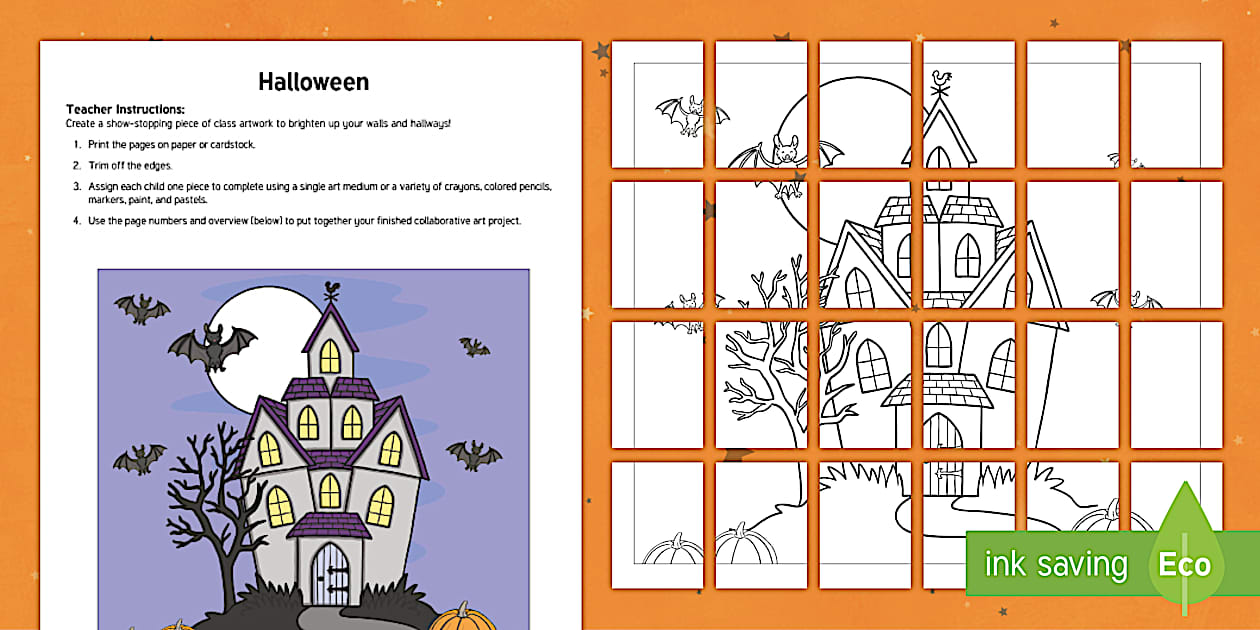 Halloween Collaborative Art Pack | Twinkl (Teacher-Made)