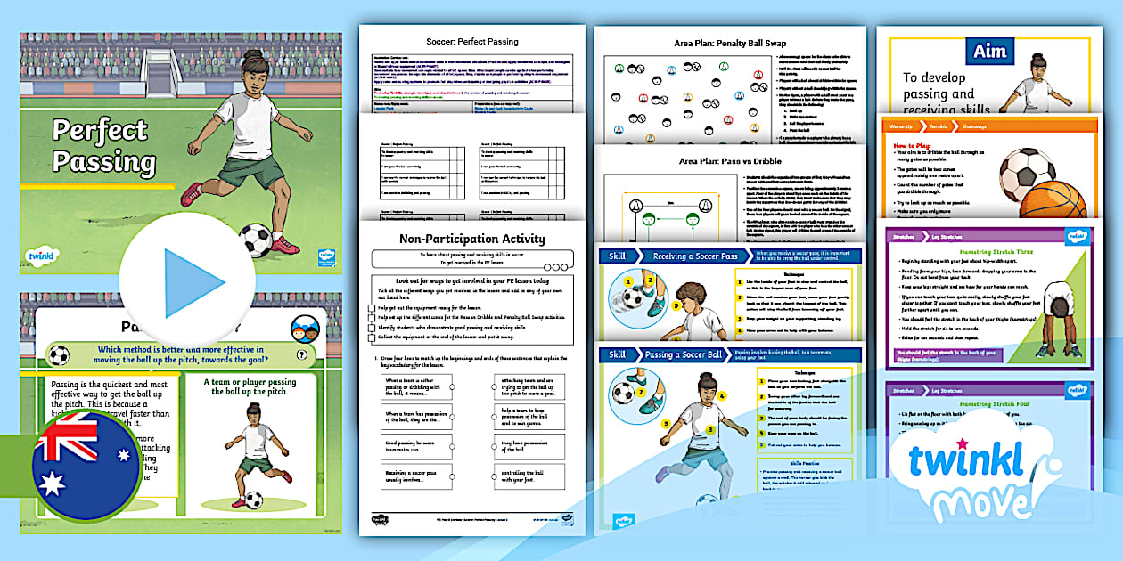 Move PE: Year 3 Soccer: Lesson 2: Perfect Passing - Twinkl