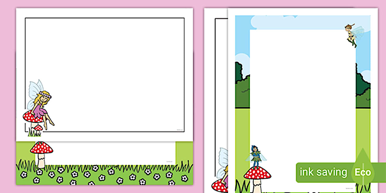 Editable Fairies Full Page Borders (teacher made) - Twinkl