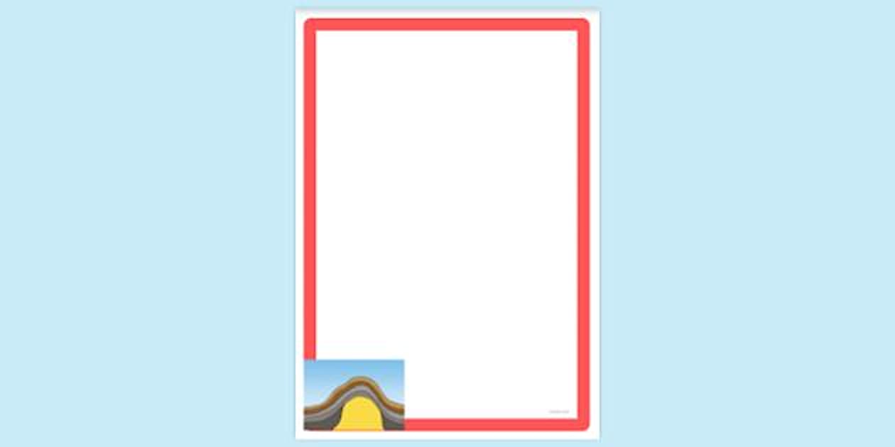 Simple Blank Magma Hill Page Border | Page Borders | Twinkl
