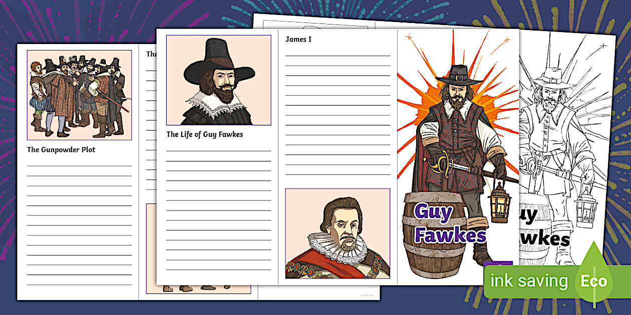 Guy Fawkes Leaflet Template (Teacher-Made) - Twinkl