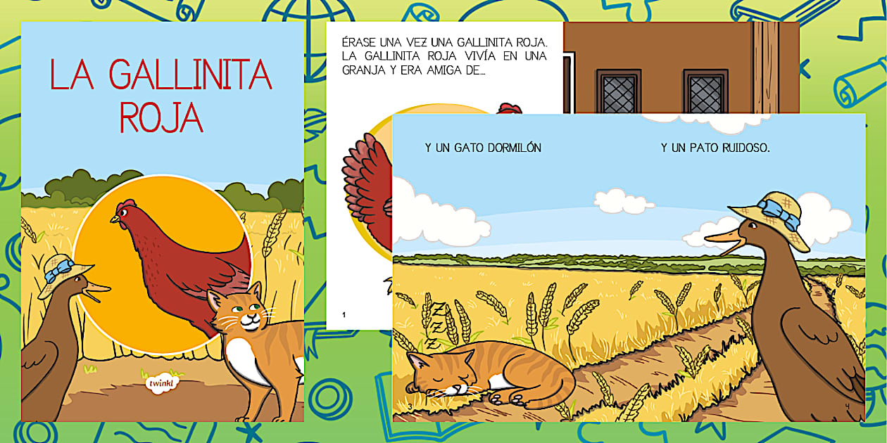 Ebook: La gallinita roja (teacher made) - Twinkl