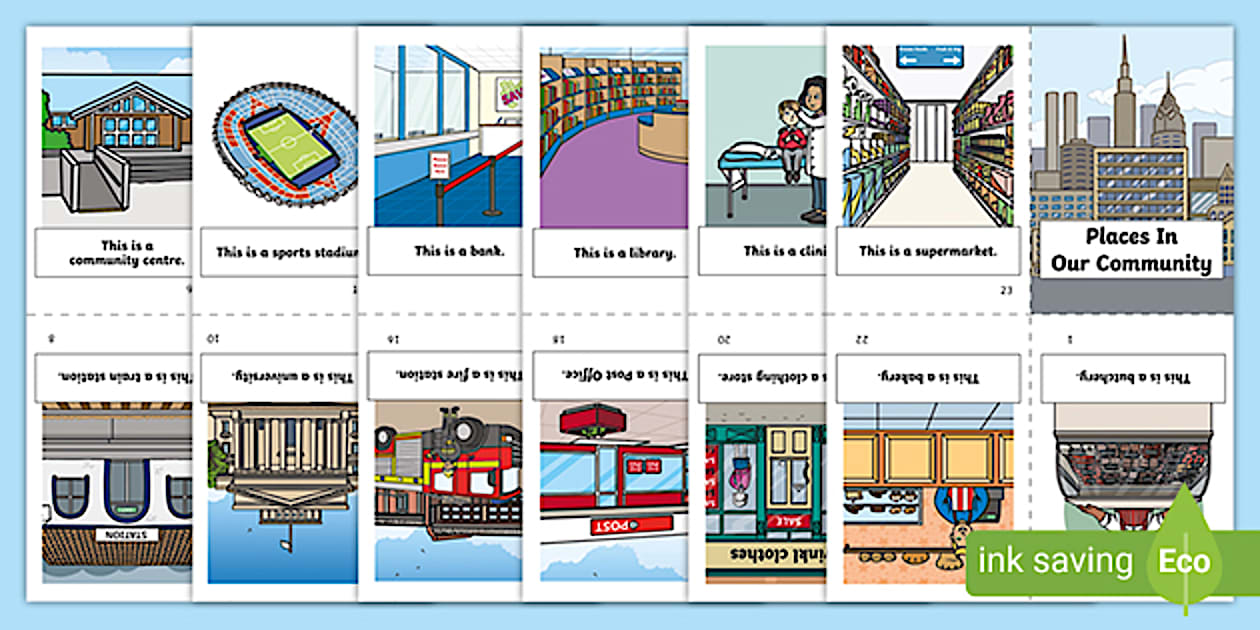 * NEW * Places In Our Community Emergent Reader - Twinkl