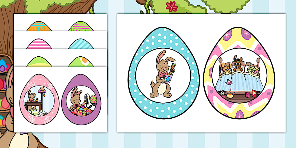 Saving Easter - Easter Egg Cut-Outs (teacher made) - Twinkl