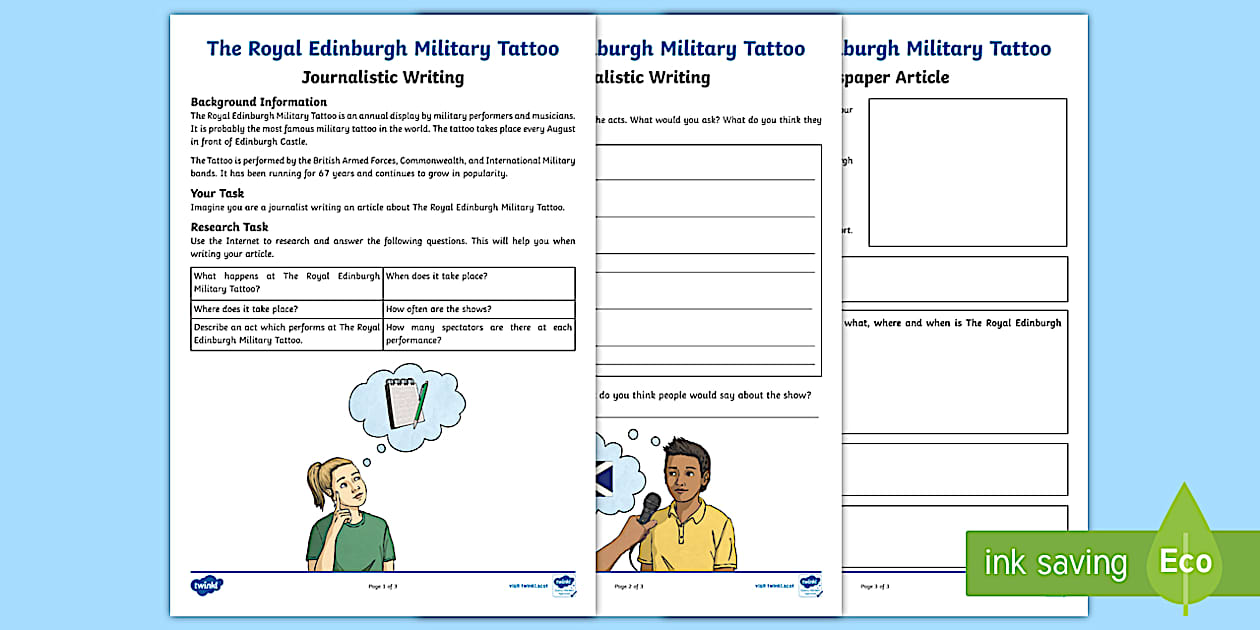 The Royal Edinburgh Military Tattoo Worksheet | Twinkl