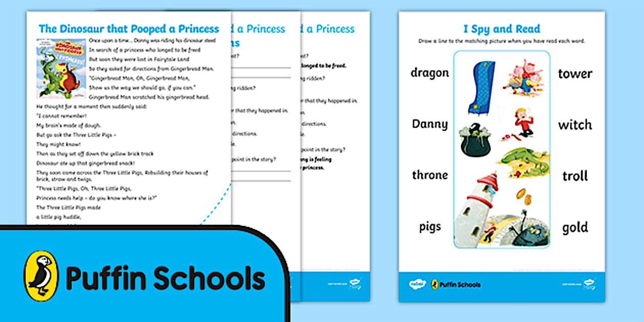 FREE! - Daily Reading: The Dinosaur That Pooped a Princess Activity ...