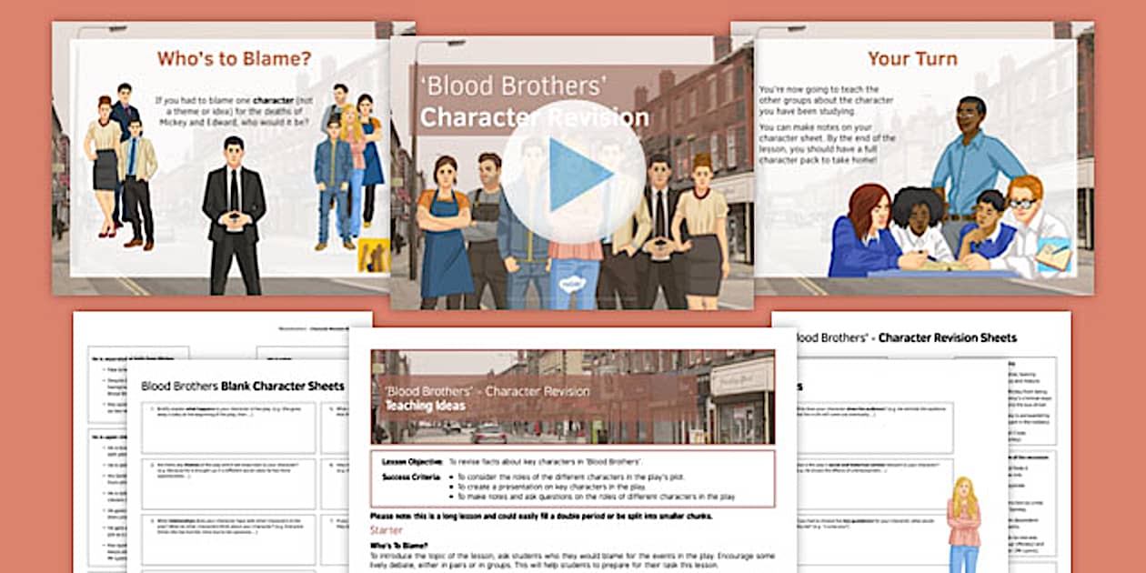 Blood Brothers GCSE - Character Revision Pack - Twinkl