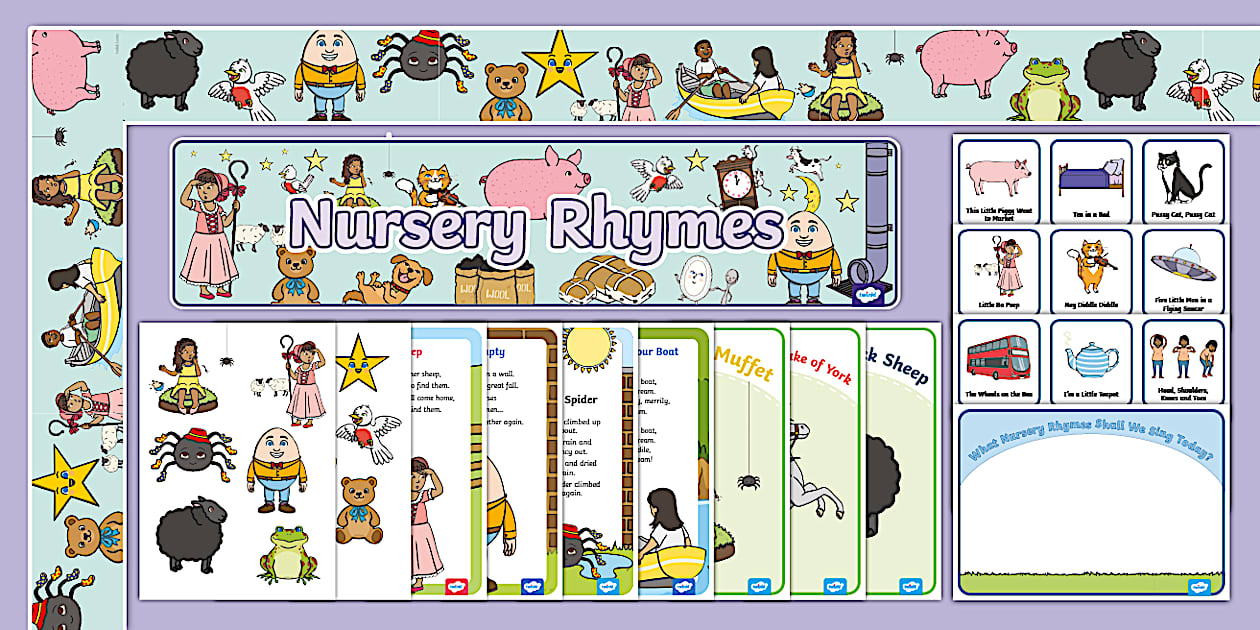 Nursery Rhyme Display Board Pack | Twinkl (teacher made)