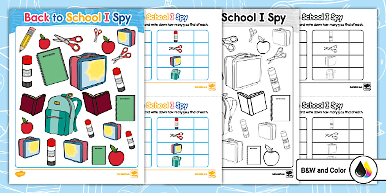 Back to School I Spy | Resource | Twinkl USA - Twinkl