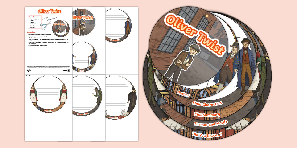 Oliver Twist Circles Booklet - Twinkl English (teacher made)