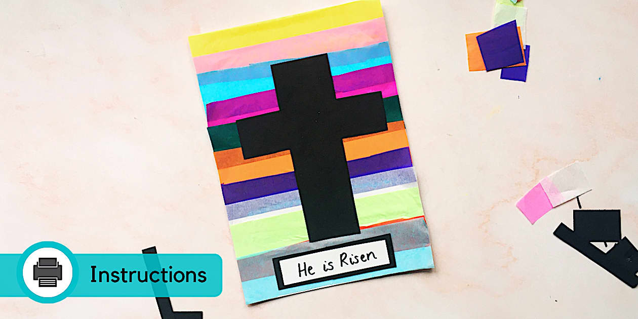 Handmade Religious Christian Easter Cards Craft - Twinkl