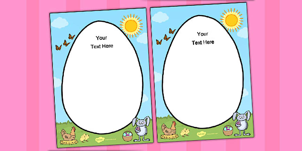 Easter Themed Editable Notes - Twinkl