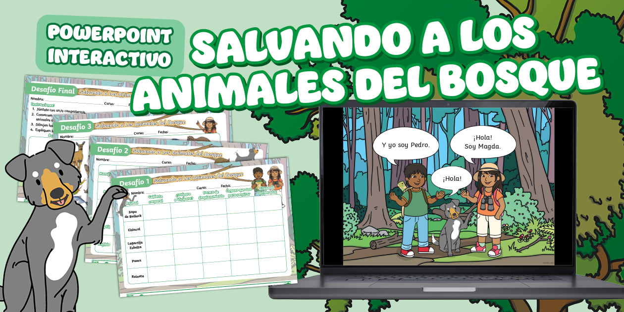 PowerPoint Interactivo | Salvando Animales del Bosque