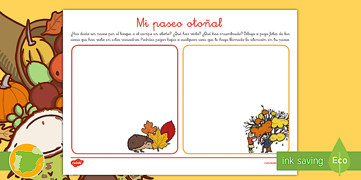 Ficha de actividad: Mi paseo otoñal