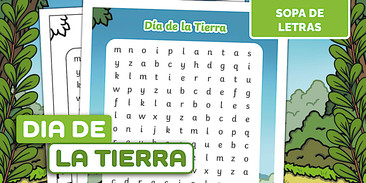 * NEW * Sopa de letras: Día de la Tierra | Twinkl