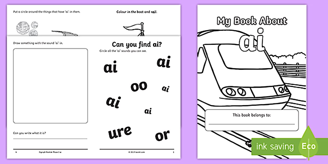 My Phase 3 Digraph Workbook (ai) (teacher made) - Twinkl