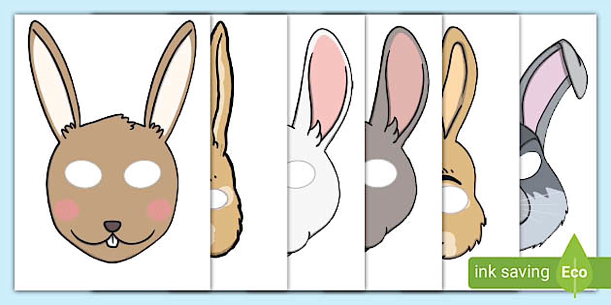 Bunny Rabbit Masks (teacher made) - Twinkl
