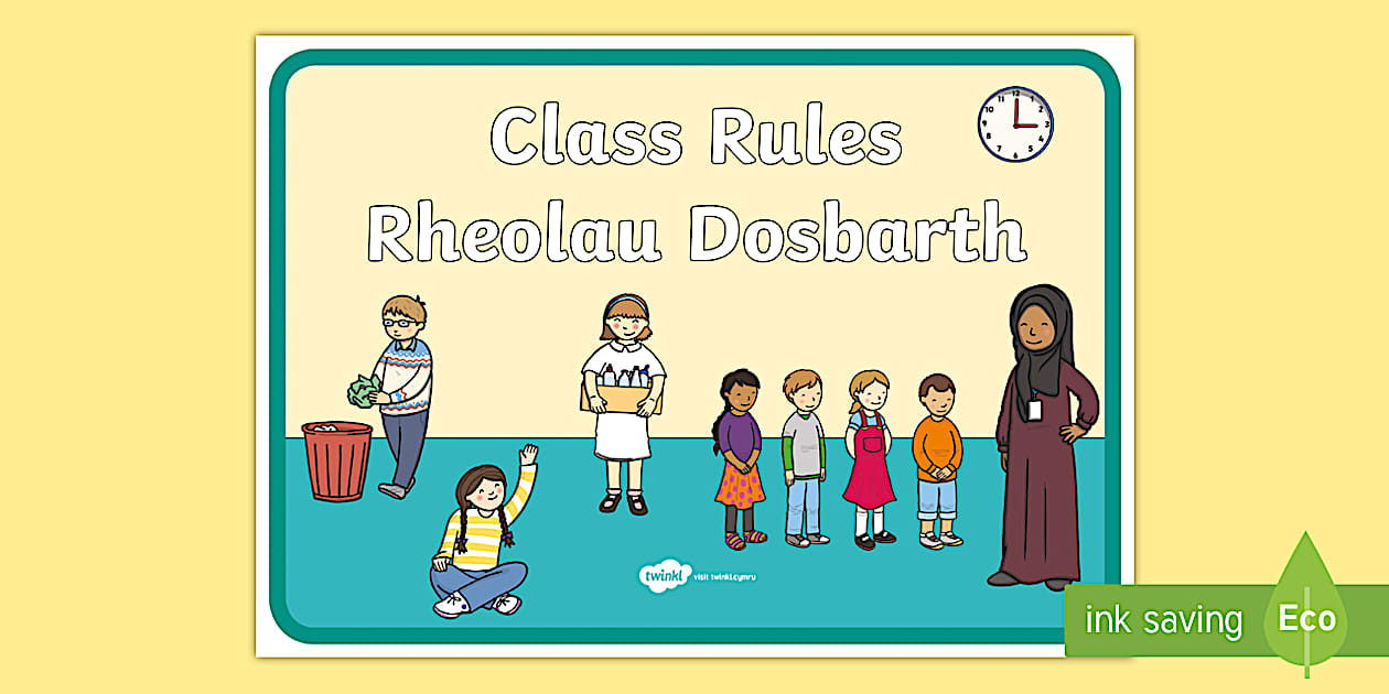 Class Rules Display Poster - Twinkl