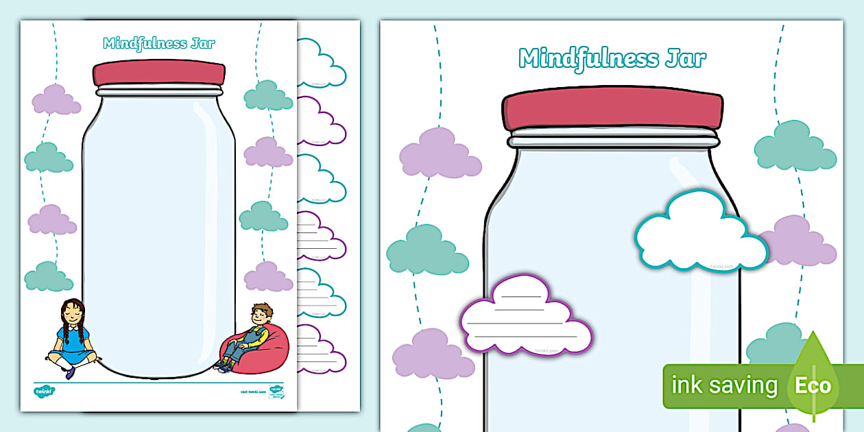 Mindfulness Jar Display Poster (teacher made) - Twinkl