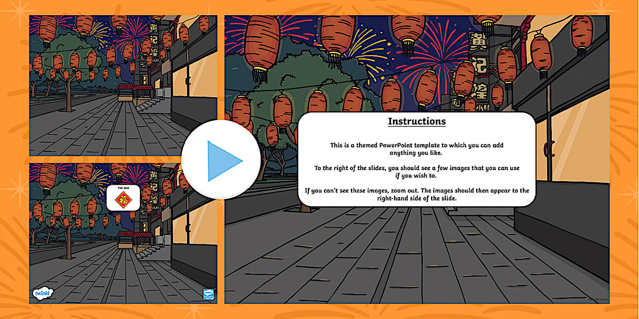 Chinese New Year Themed Editable PowerPoint Theme Template