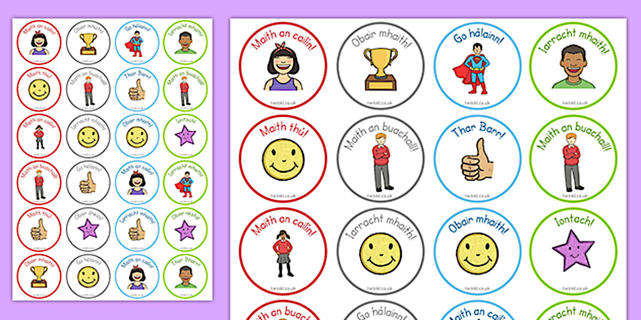 Reward Gaeilge Stickers | Acmhainní Bunscoile | Twinkl