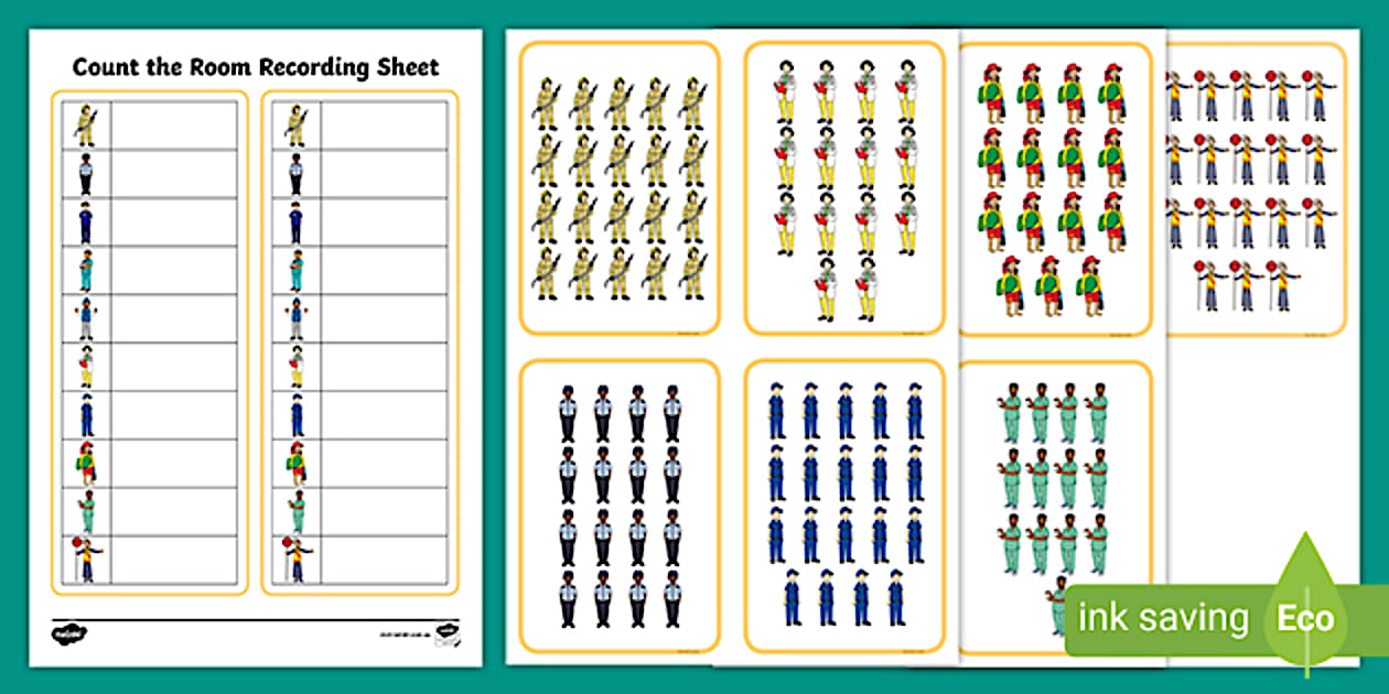 Count the Room 11-20: Community Helpers Activity Pack