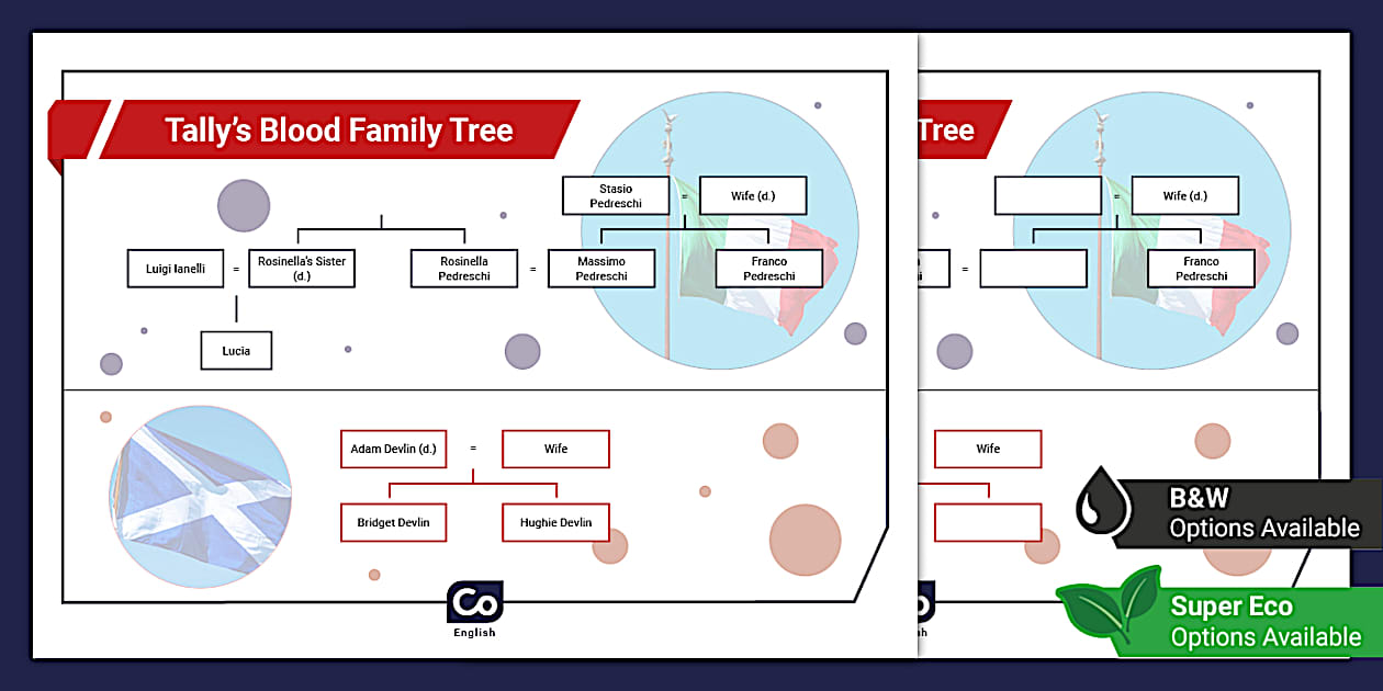Tally's Blood Family Tree Display Poster (teacher made)