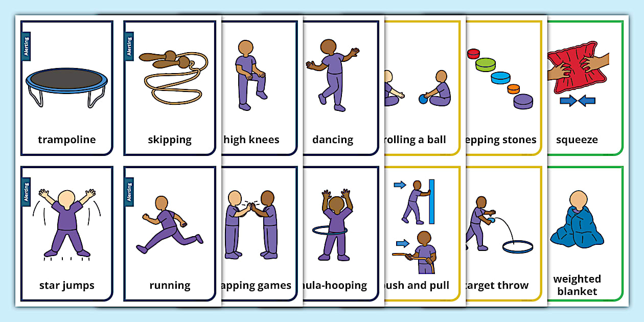 Twinkl Symbols: Older Learners: Sensory Circuit Cards