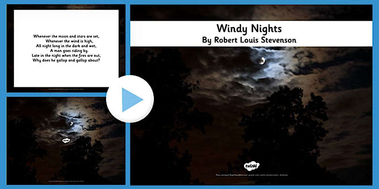Windy Nights Poem | Windy Weather Description (teacher made)
