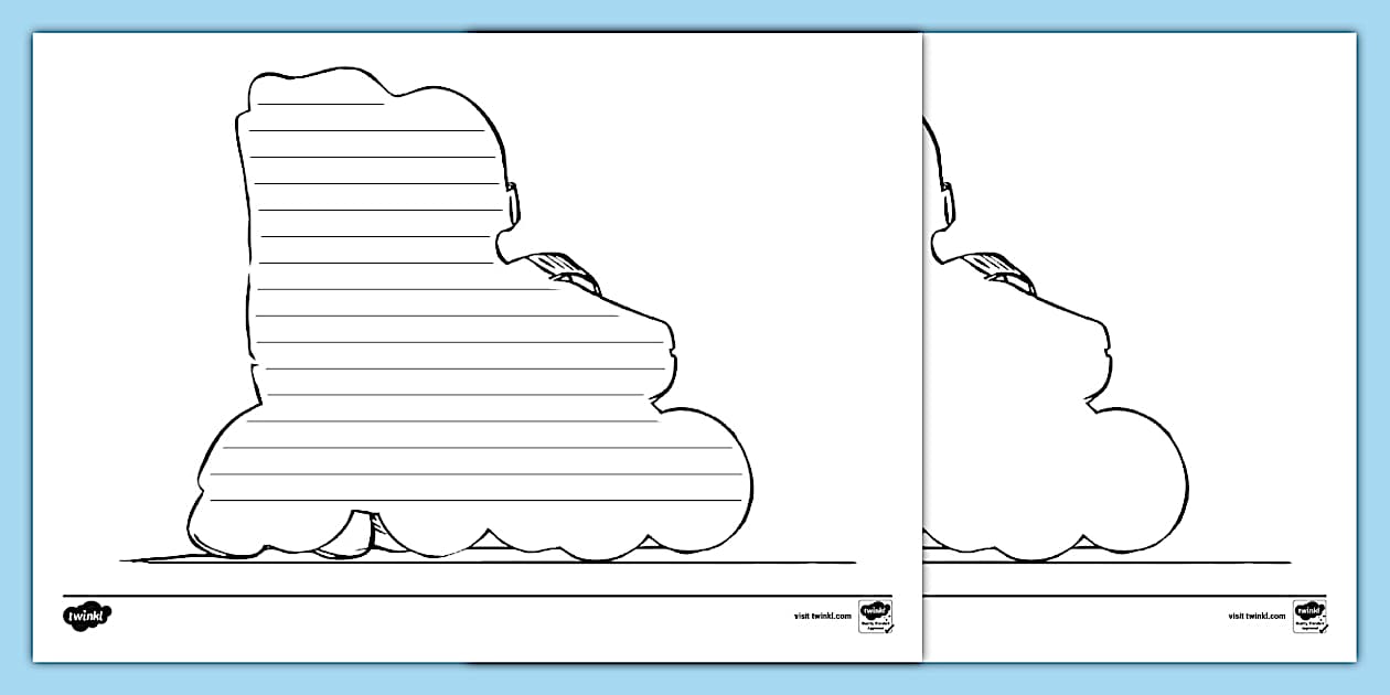 Roller Skates Writing Template (teacher made) - Twinkl