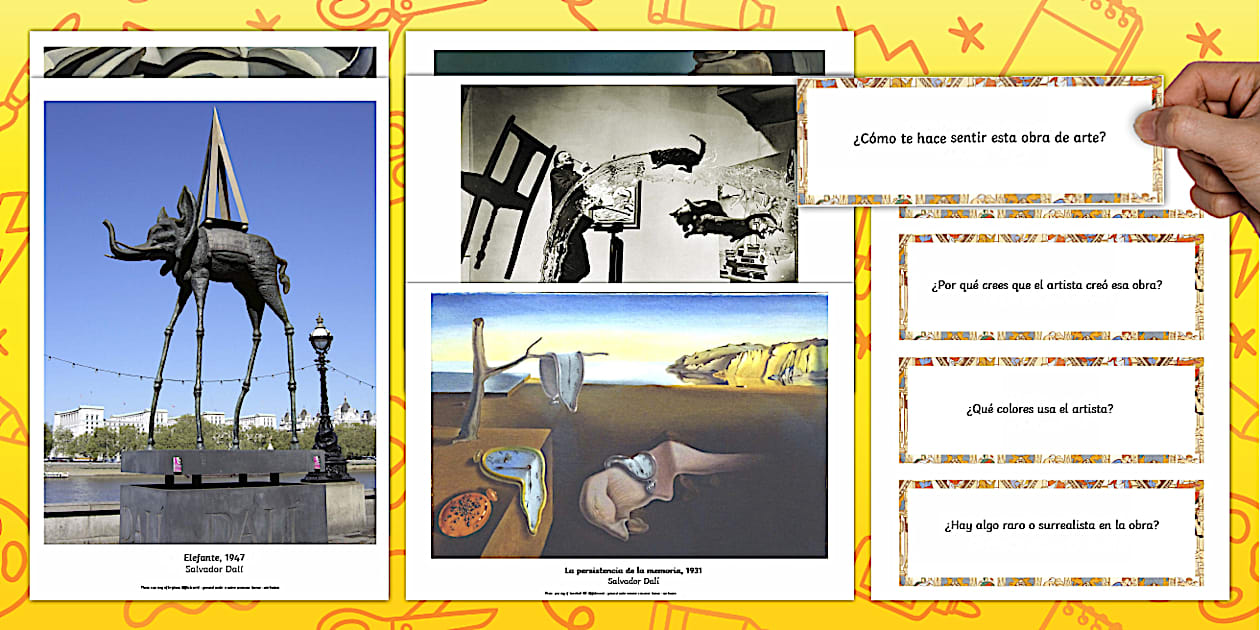 Pack de Salvador Dalí: Fotos y preguntas rápidas - Twinkl