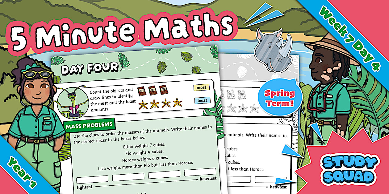 👉 Study Squad 5 Minute Maths - Year 1 Spring - Week 7 Day 4