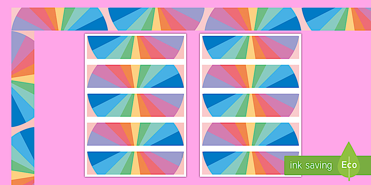 👉 Rainbow Display Borders (teacher made) - Twinkl