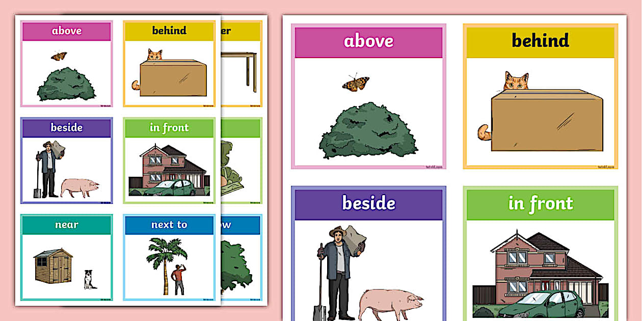 Older Learner: Preposition Matching Cards