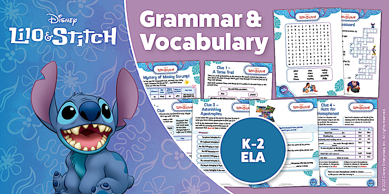 Lilo & Stitch: Grammar & Vocabulary Activity Pack