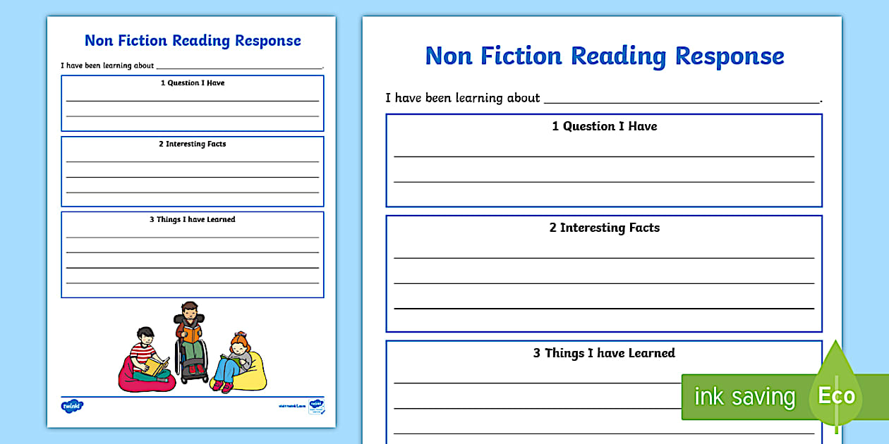 Non Fiction Guided Reading Response Activity - Twinkl