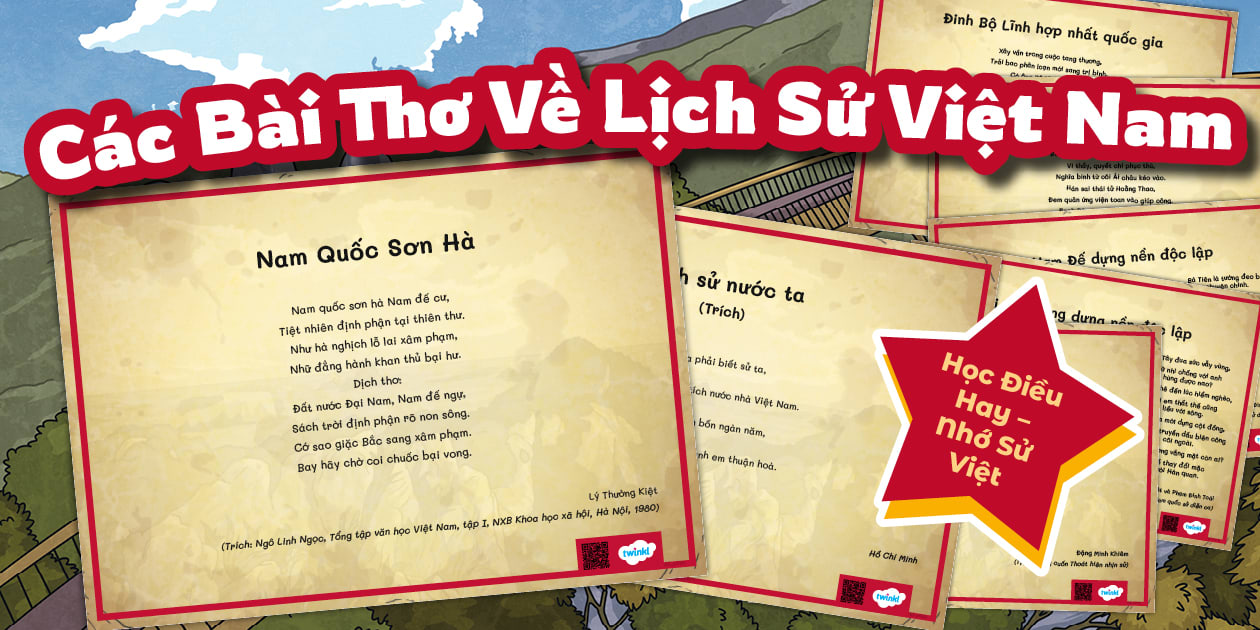 Poster Trưng Bày Các Bài Thơ Về Lịch Sử Việt Nam