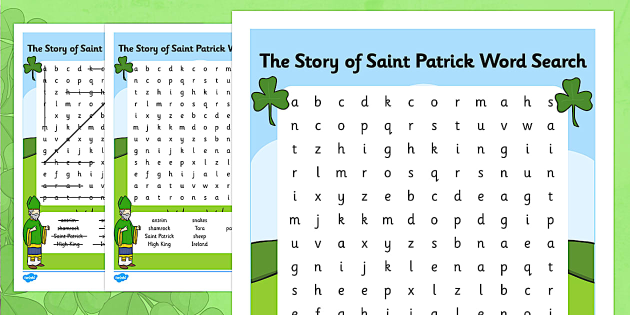 The Story of Saint Patrick Word Search (Teacher-Made)