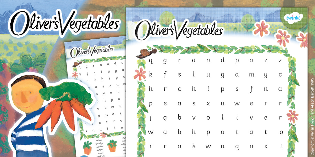 Oliver's Vegetables: Word Search | Twinkl