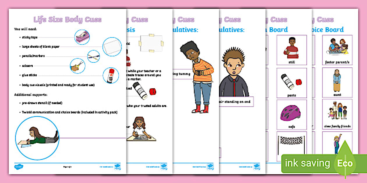 Body Cues Activity - Teaching Resources (teacher made)