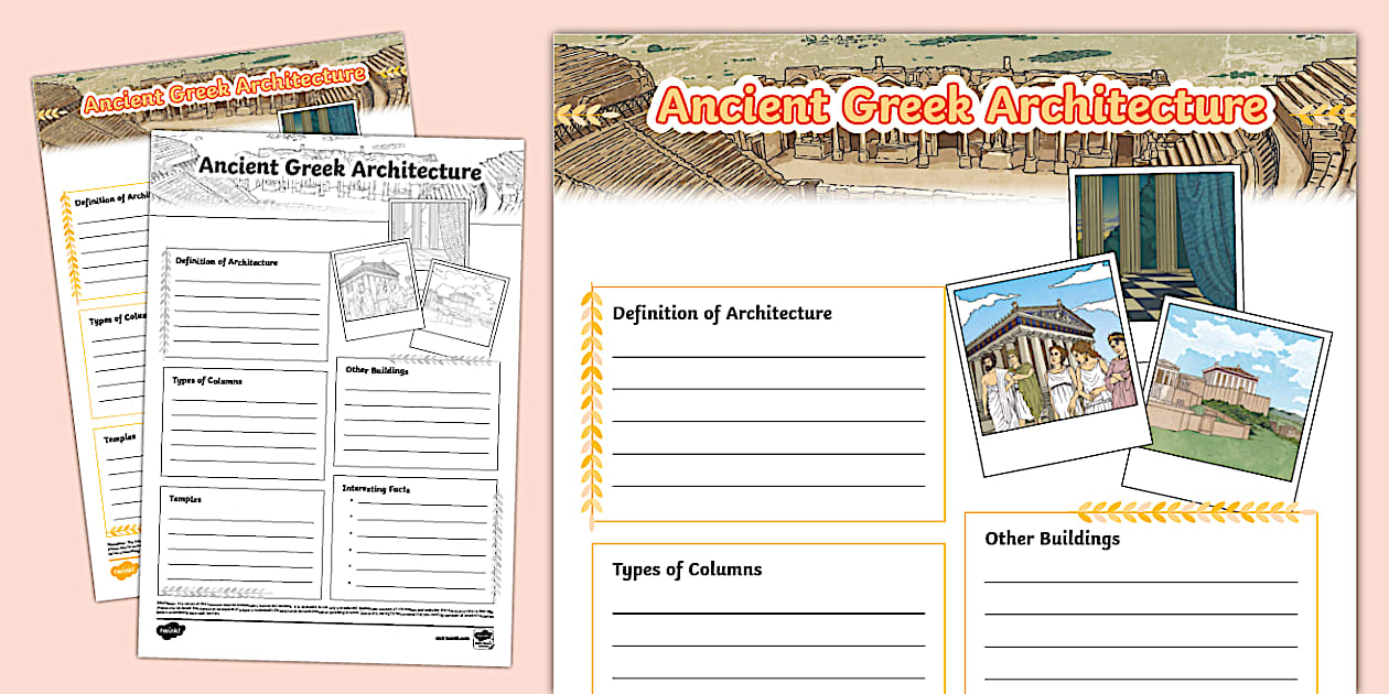 Ancient Greek Architecture Fact File Template (teacher made)
