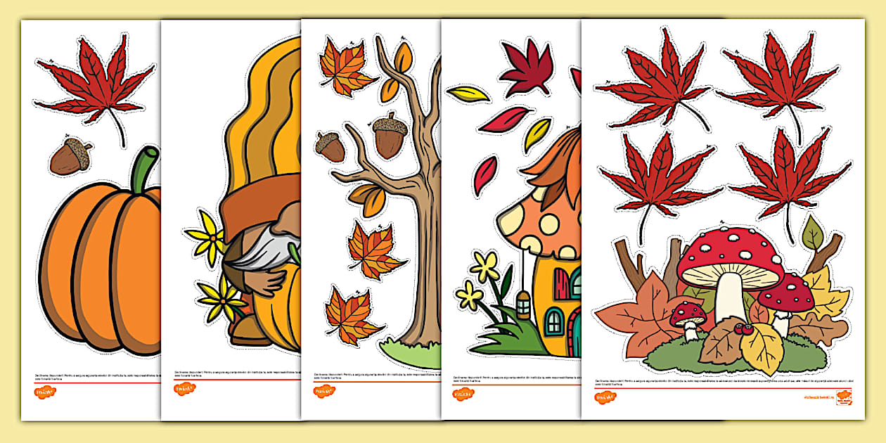Toamna – Abilități de tăiere și decupare - Twinkl
