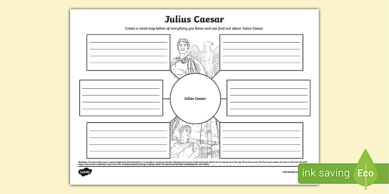 Julius Caesar Mind Map,Julius Caesar (teacher made) - Twinkl